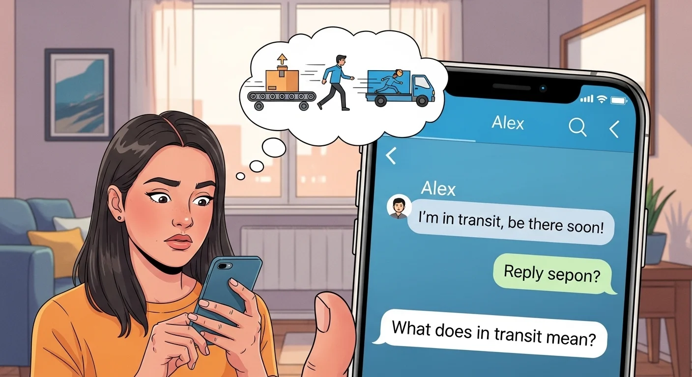 What Does In Transit Mean in Texting Chat and Online Messages? 2026